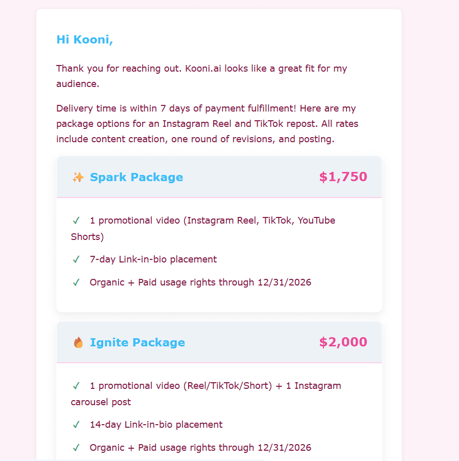 Kooni AI - Instantly Polished Emails
