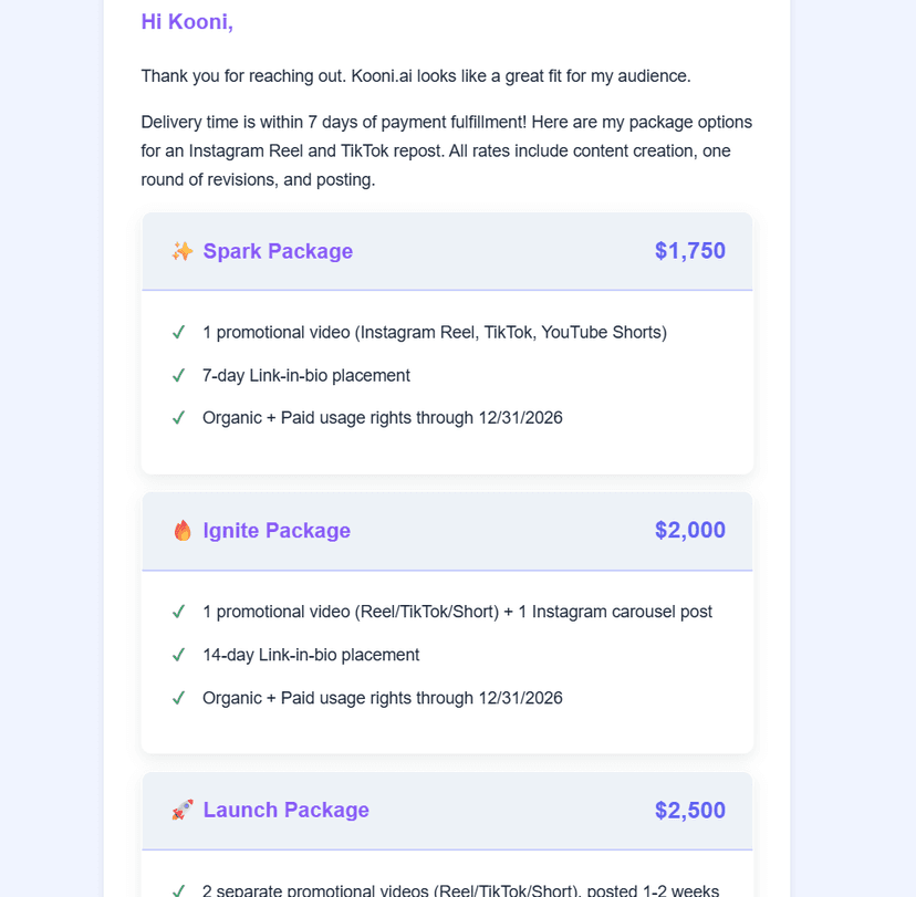 Kooni AI - Instantly Polished Emails
